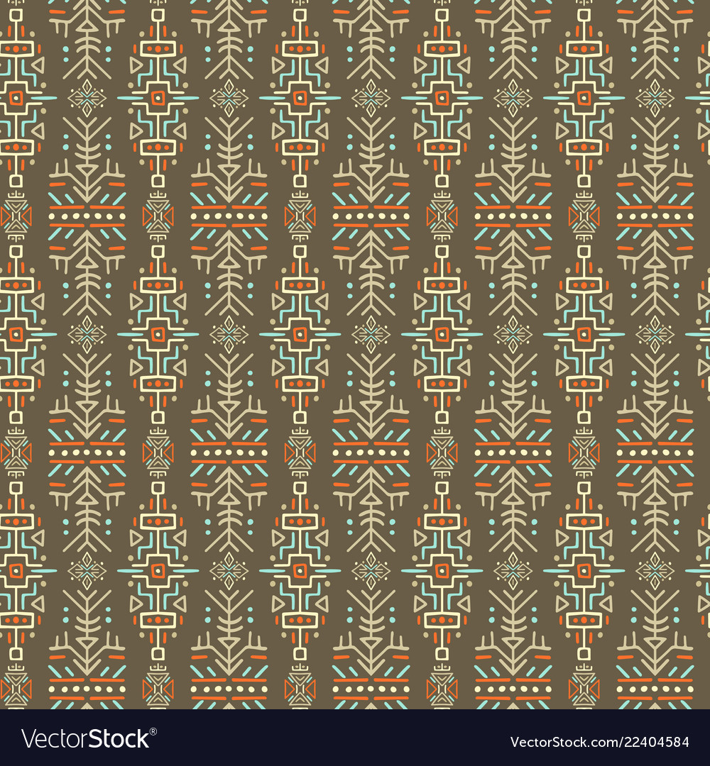 Ethnic style seamless pattern Royalty Free Vector Image
