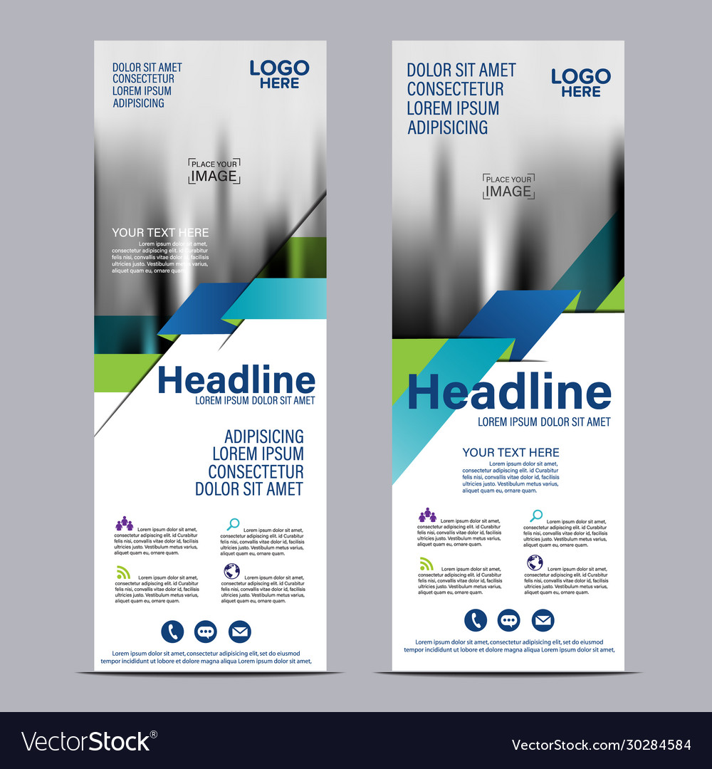 Portrait standee template Royalty Free Vector Image