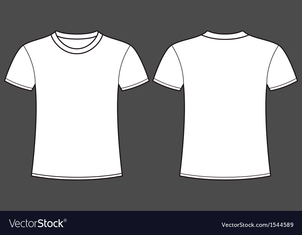 Blank T shirt Template Front And Back Royalty Free Vector