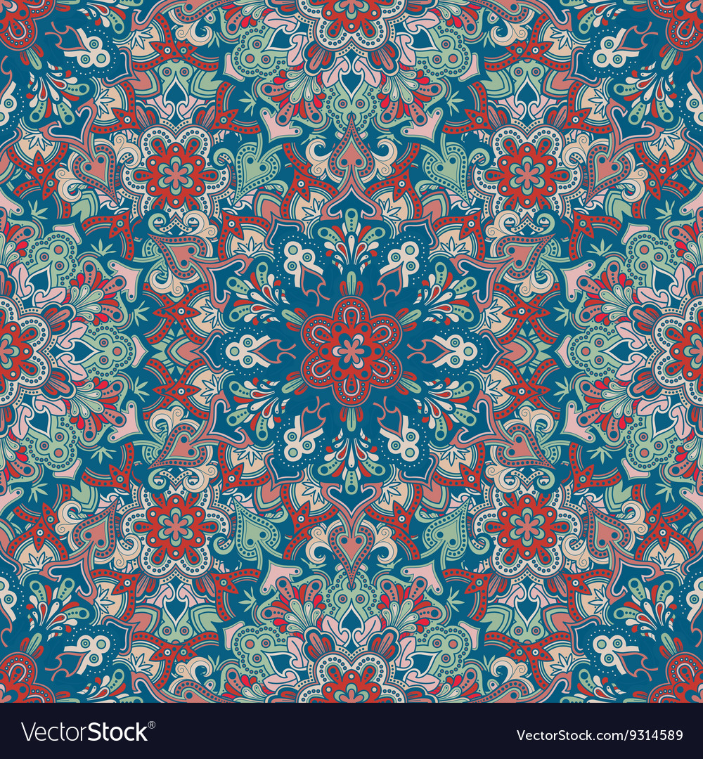 Boho flower pattern Royalty Free Vector Image - VectorStock