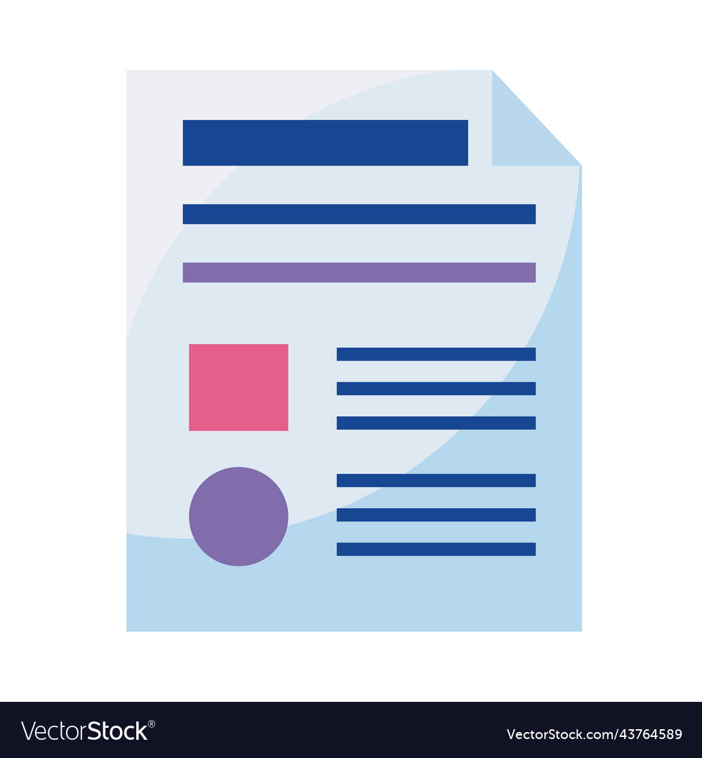 Document file paper format Royalty Free Vector Image