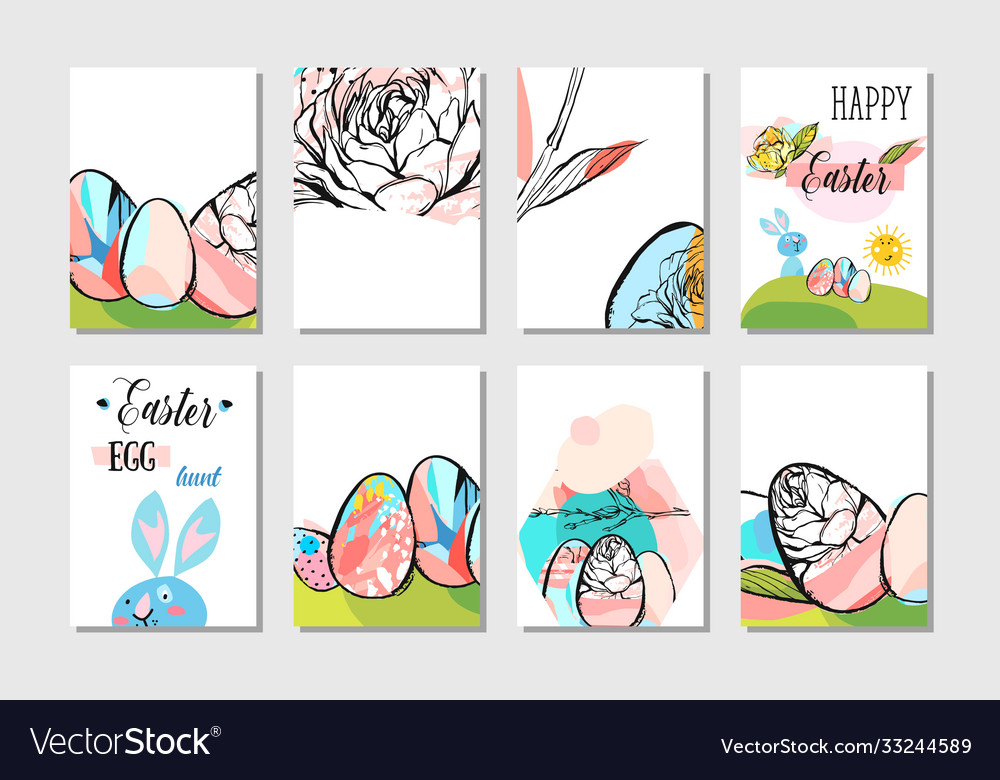 Hand drawn abstract creative easter Royalty Free Vector