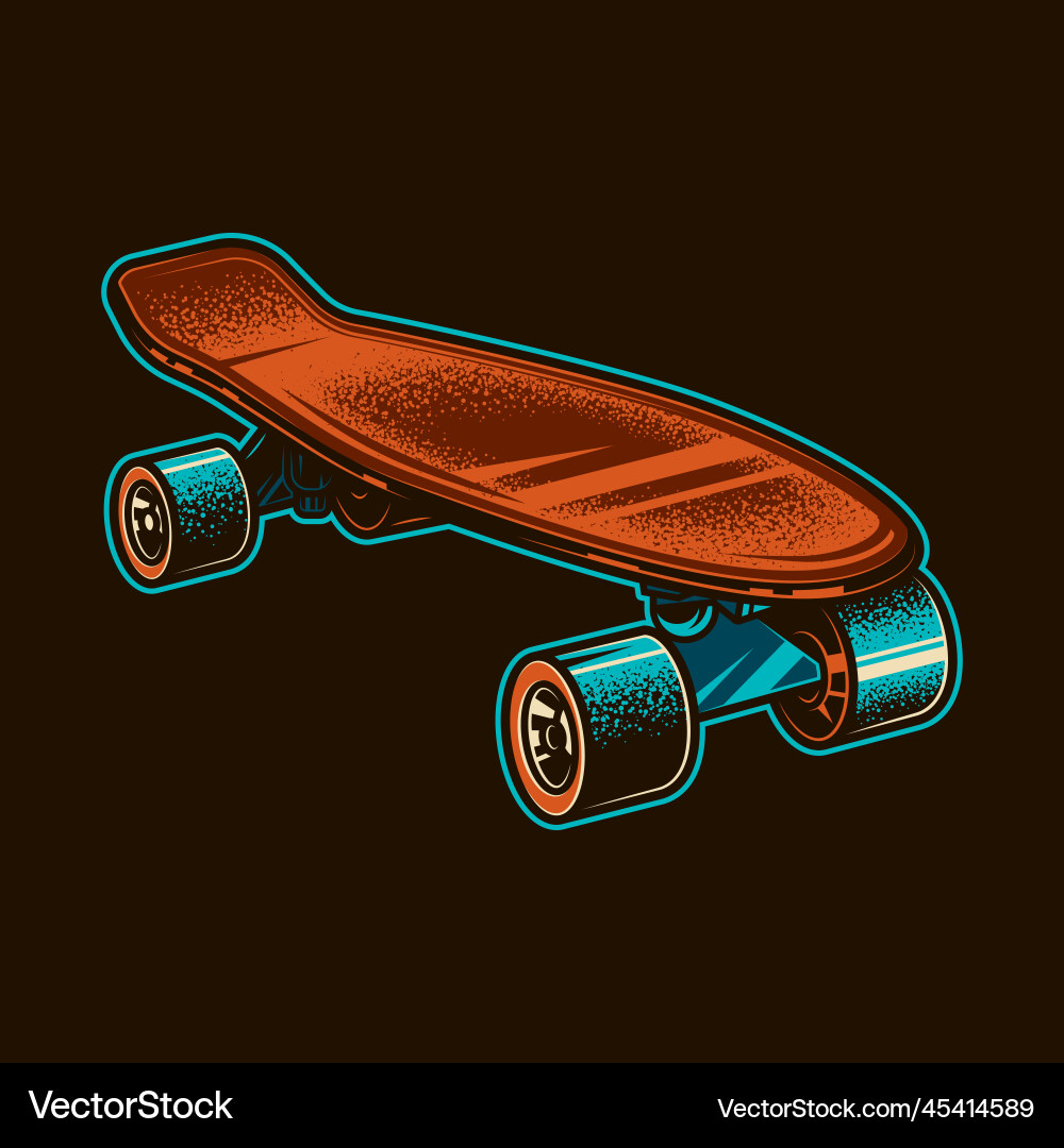 Vintage skateboard Royalty Free Vector Image - VectorStock