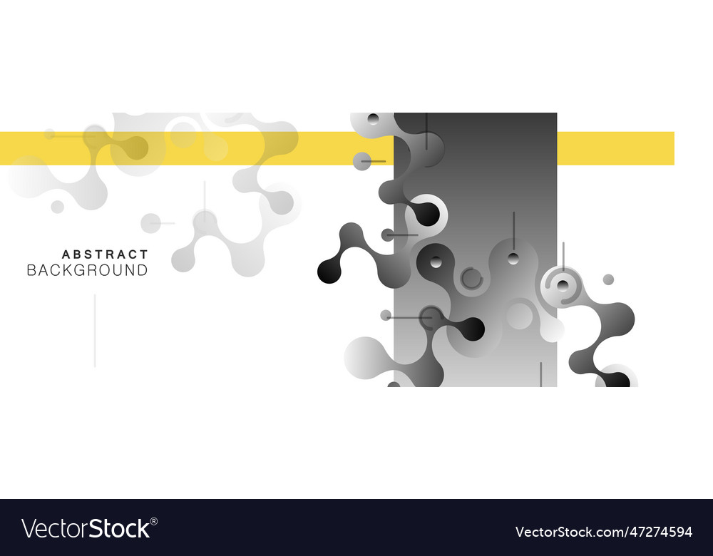 Abstract Design With Geometric Connect Molecule Vector Image