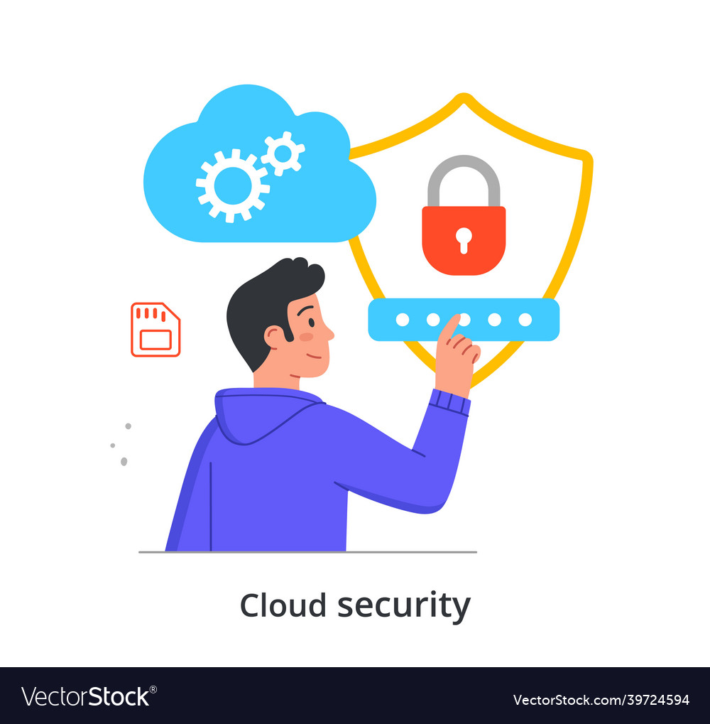 Cloud security concept Royalty Free Vector Image