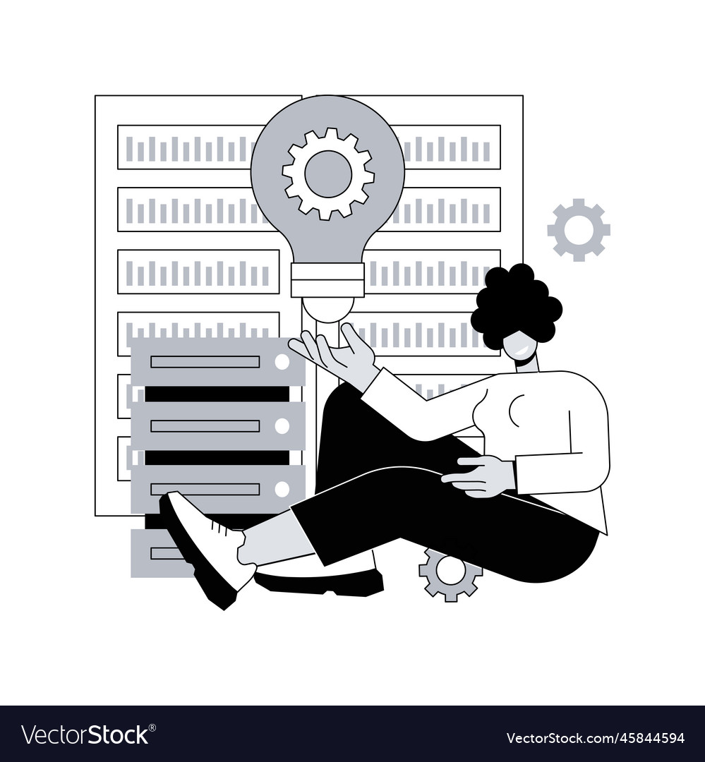 Innovative Big Data Solutions Abstract Concept Vector Image