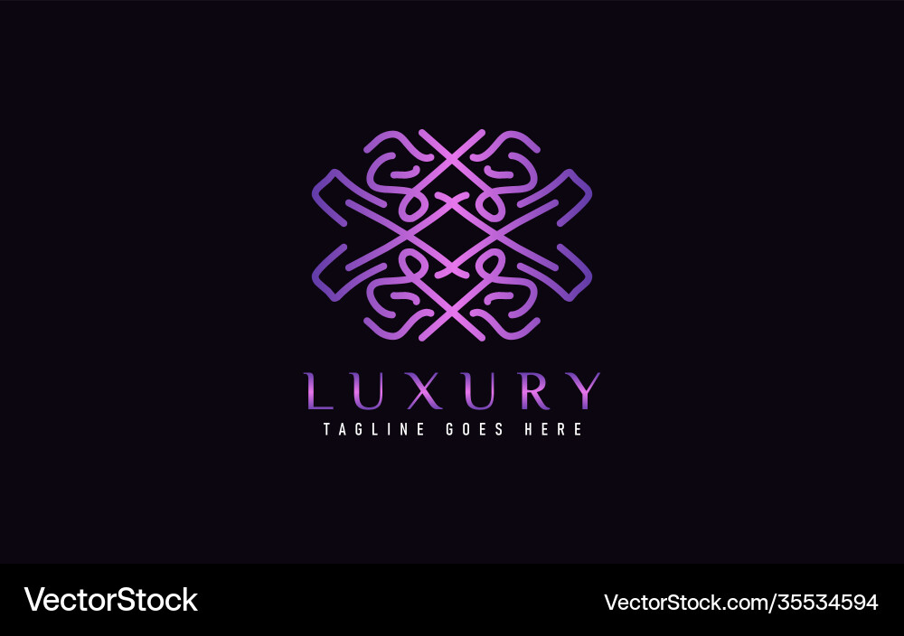 Luxury logo design elegant symbol with geometric Vector Image
