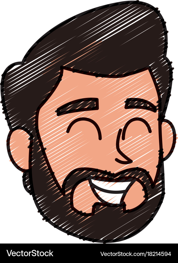 Man smiling cartoon Royalty Free Vector Image - VectorStock