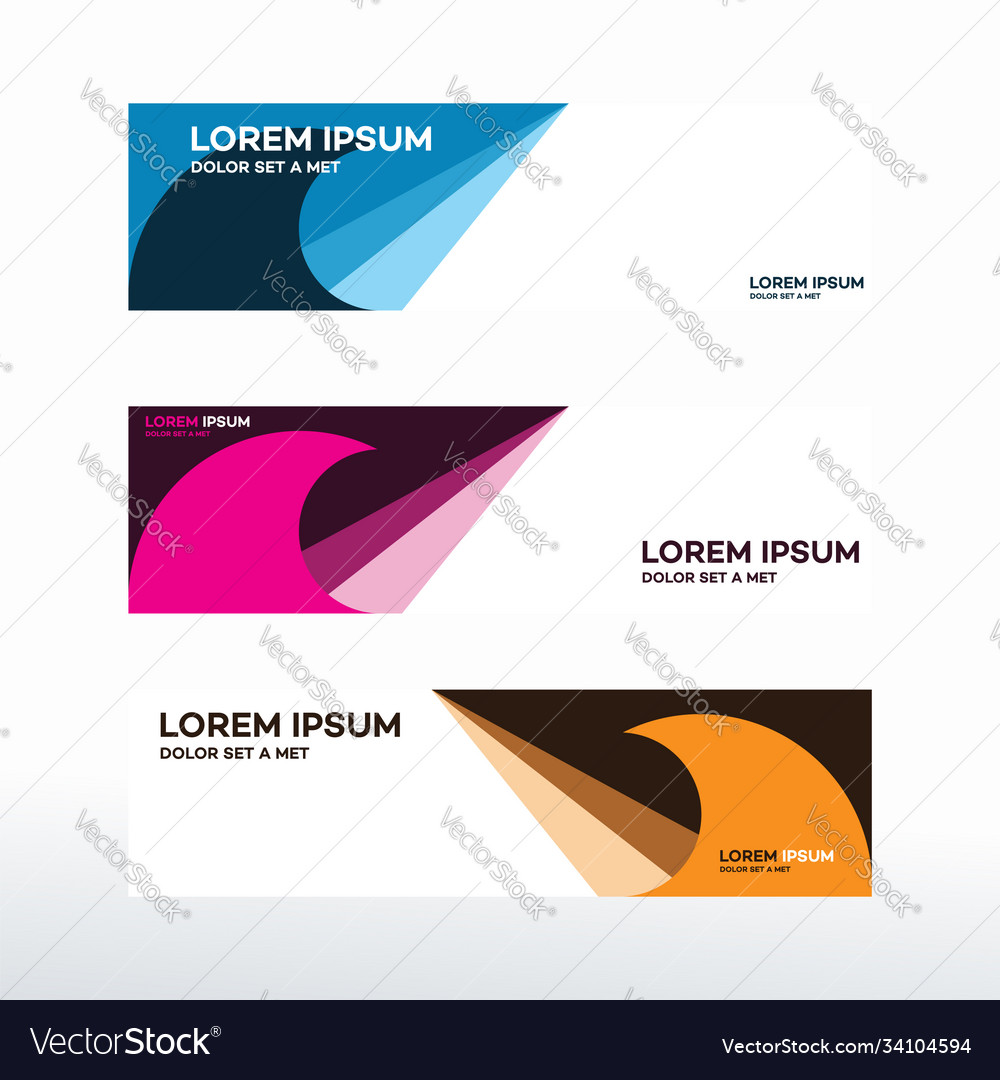 Modern web banners template with diagonal Vector Image