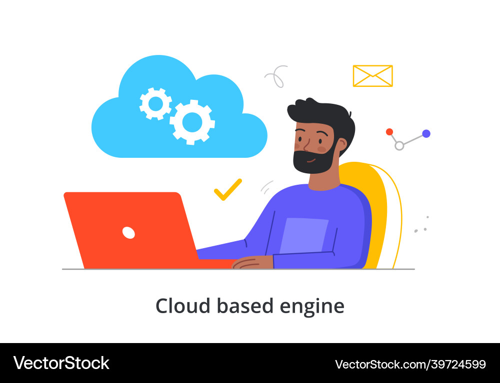 Cloud Engine Concept Royalty Free Vector Image