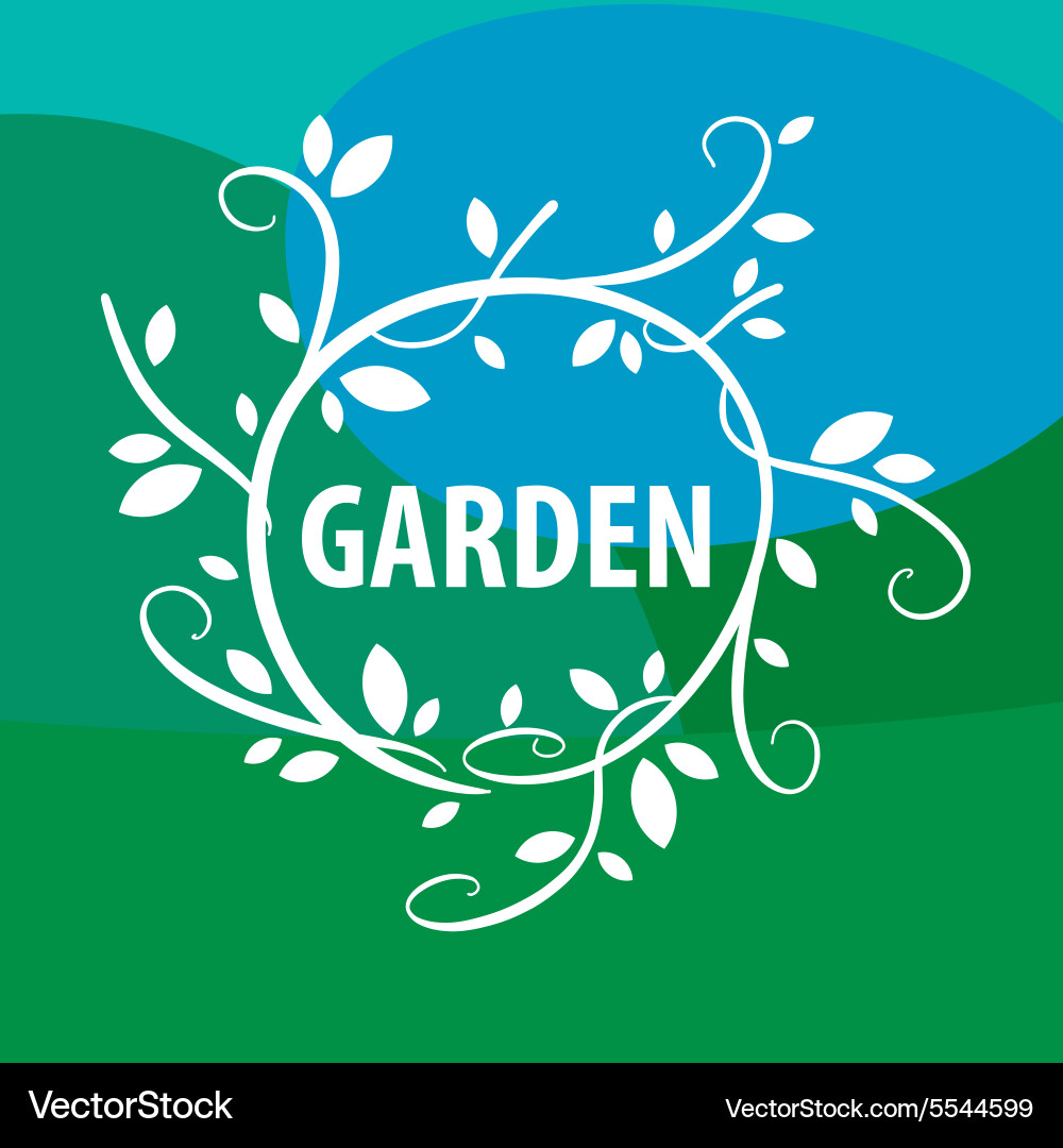 Logo floral pattern garden Royalty Free Vector Image