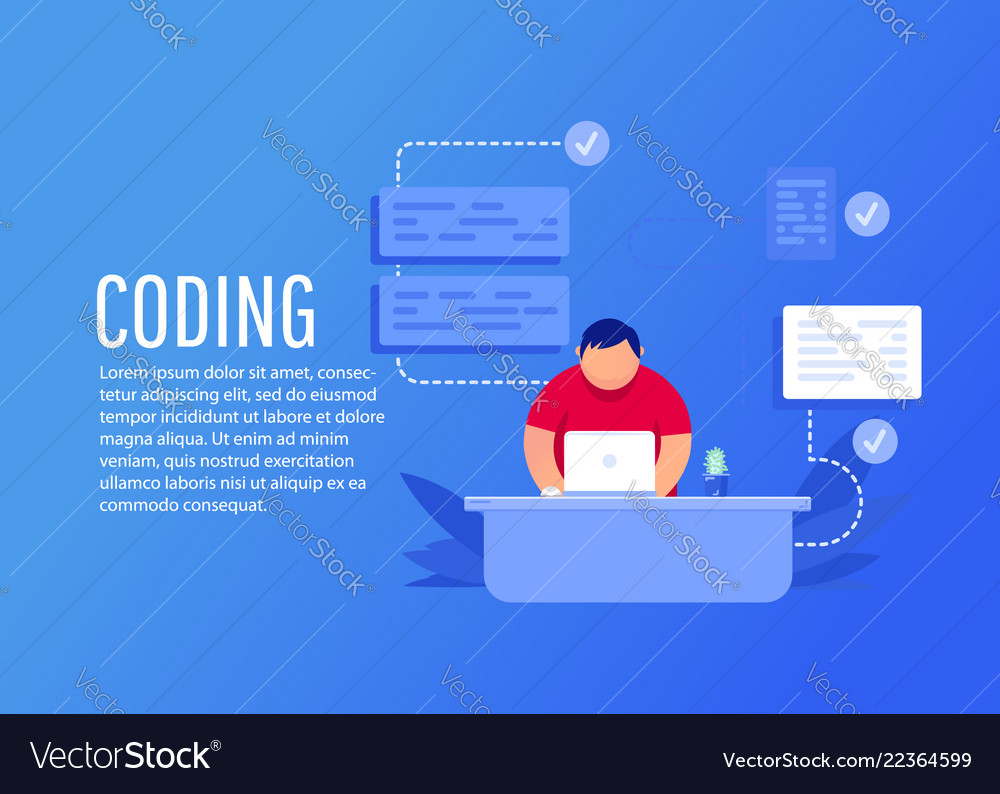 Programmer and development Royalty Free Vector Image