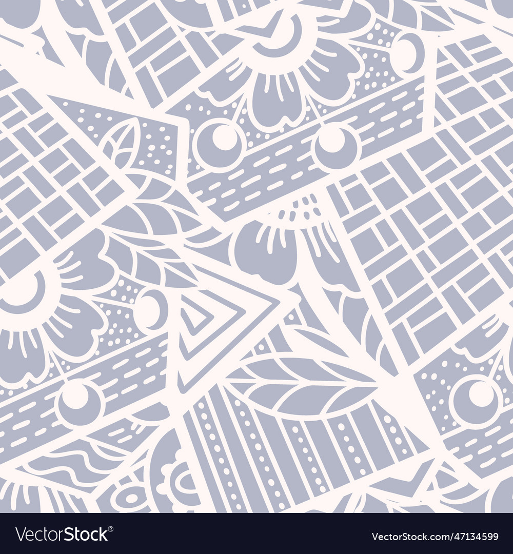 Seamless pattern with a simple abstract drawing Vector Image