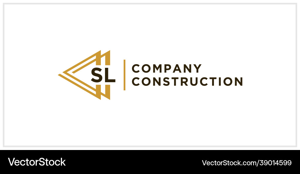 Sl triangle connect logo design Royalty Free Vector Image