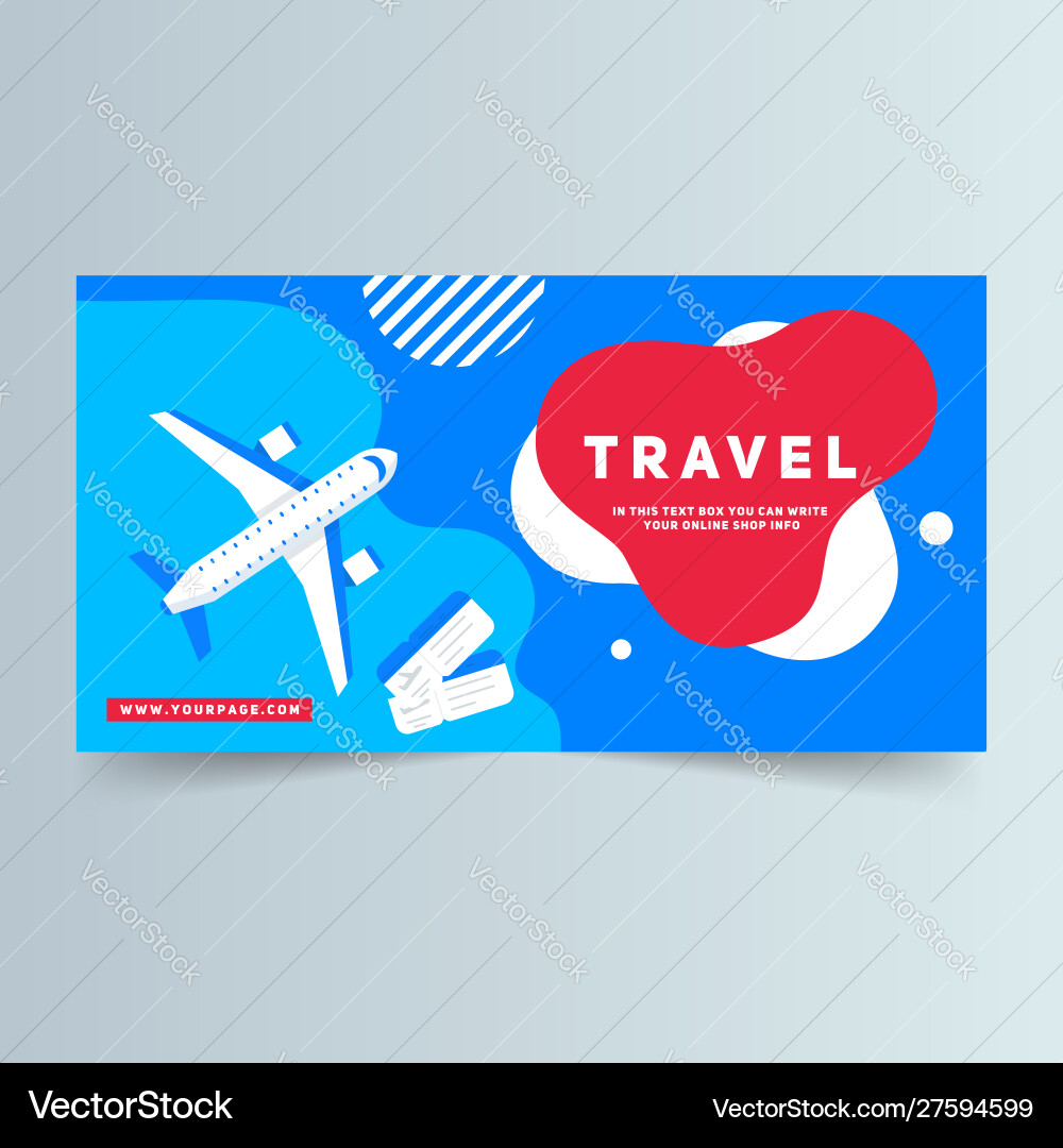 Travel banner design modern flat eps 10 Royalty Free Vector