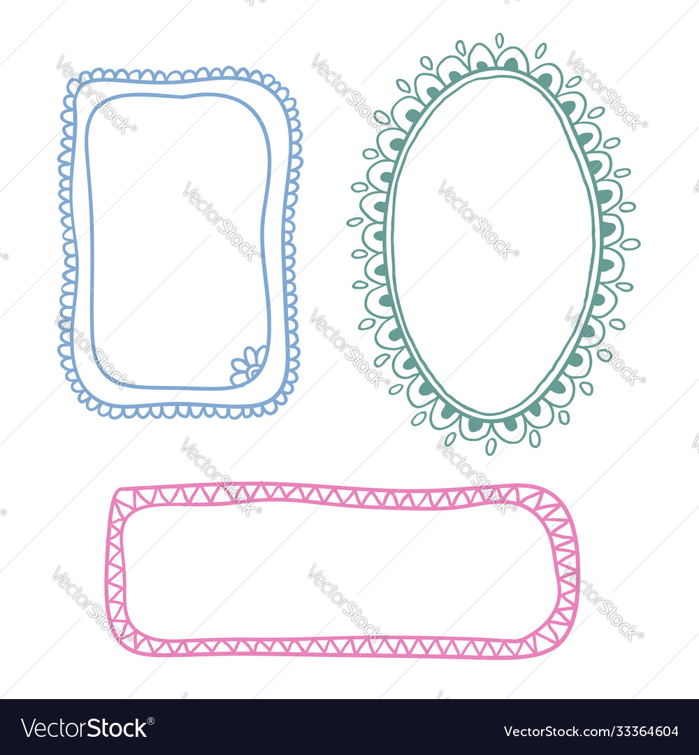 Doodle frames Royalty Free Vector Image - VectorStock
