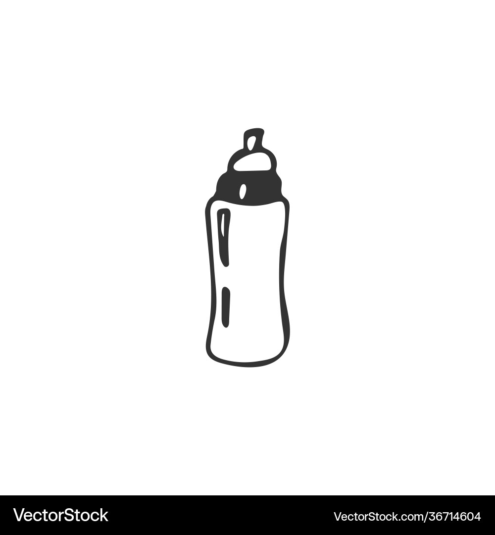 Hand-drawn bottle single element isolated Vector Image