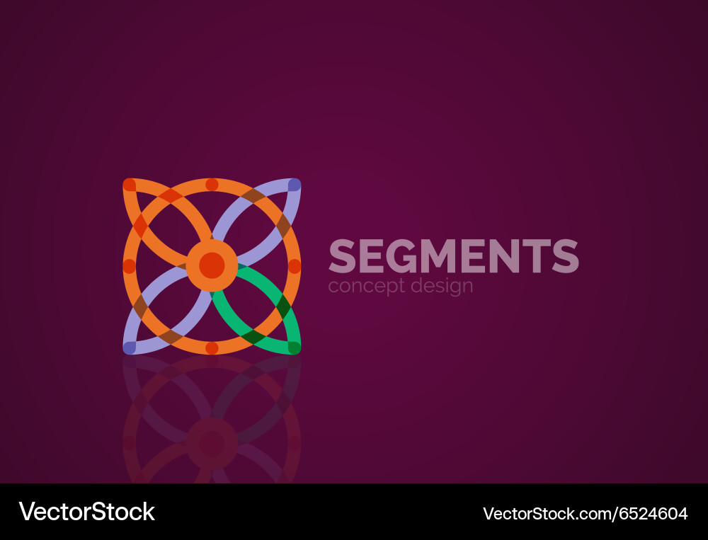 Outline minimal abstract geometric logo Royalty Free Vector