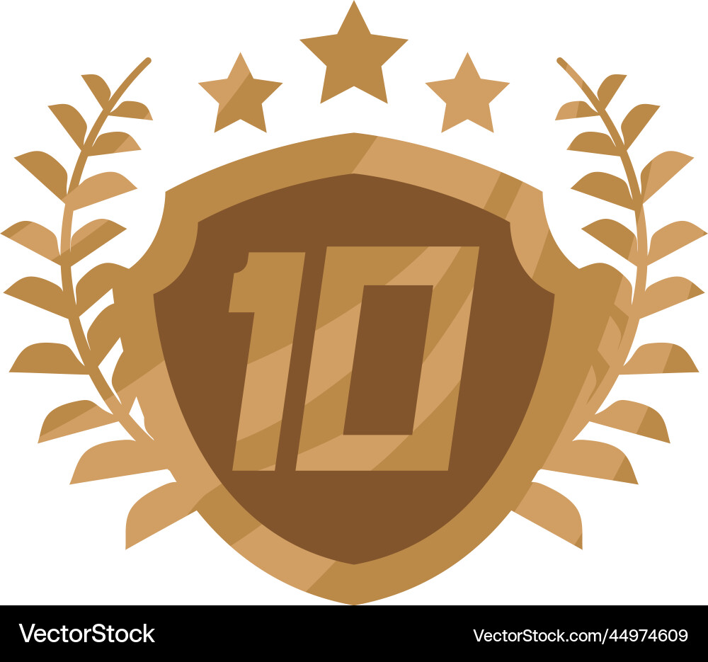 10th anniversary badge Royalty Free Vector Image
