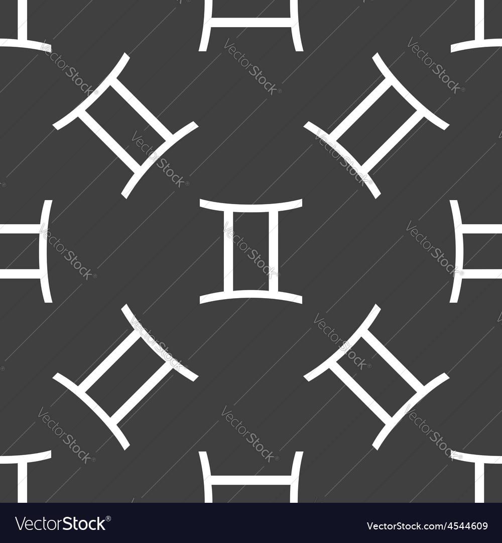 Gemini symbol pattern Royalty Free Vector Image
