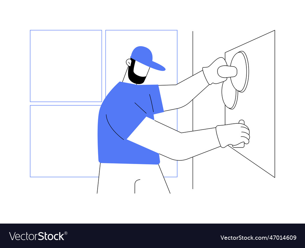 Laying wall tile abstract concept Royalty Free Vector Image Laying wall tile abstract concept Royalty Free Vector Image