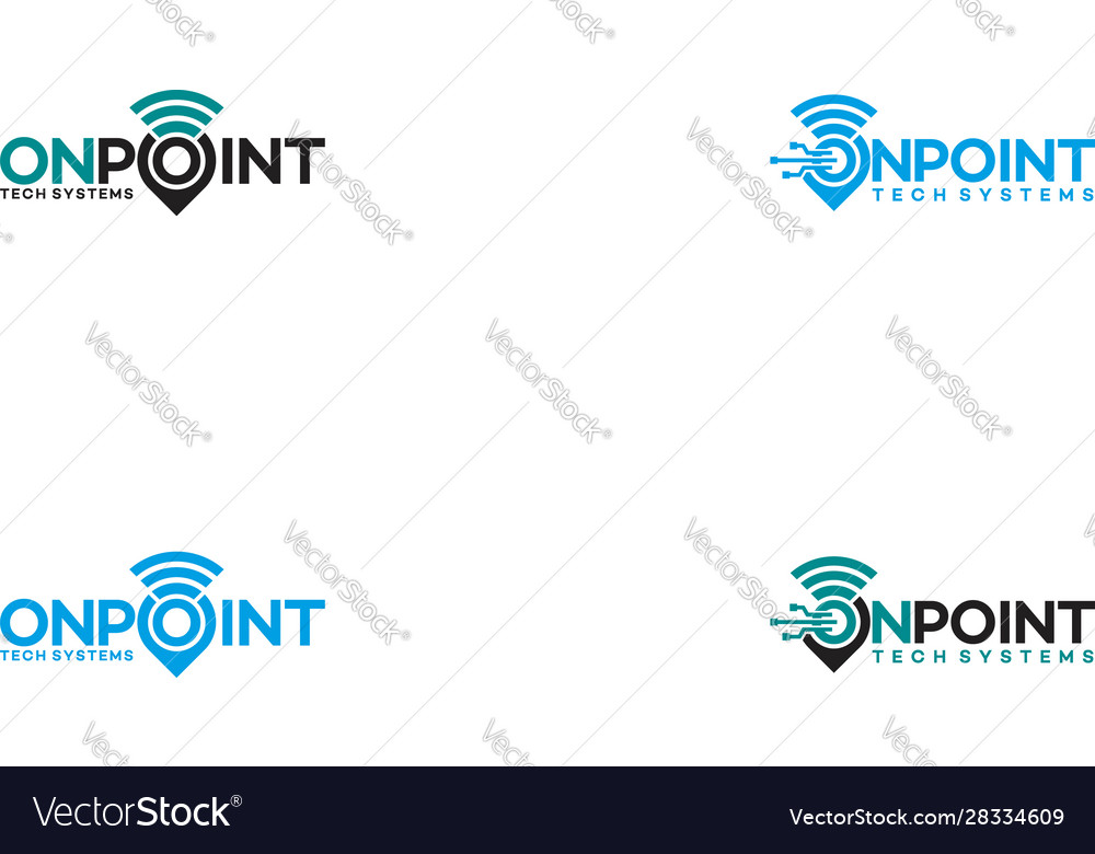 Map pointer and logo combination locator Vector Image