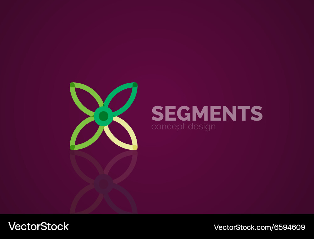 Outline minimal abstract geometric logo Royalty Free Vector