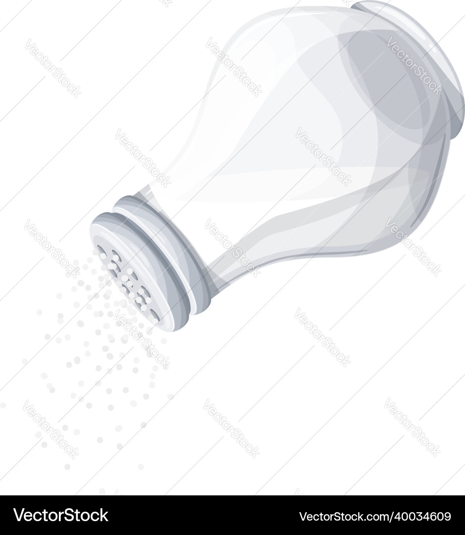 Pour salt from shaker Royalty Free Vector Image