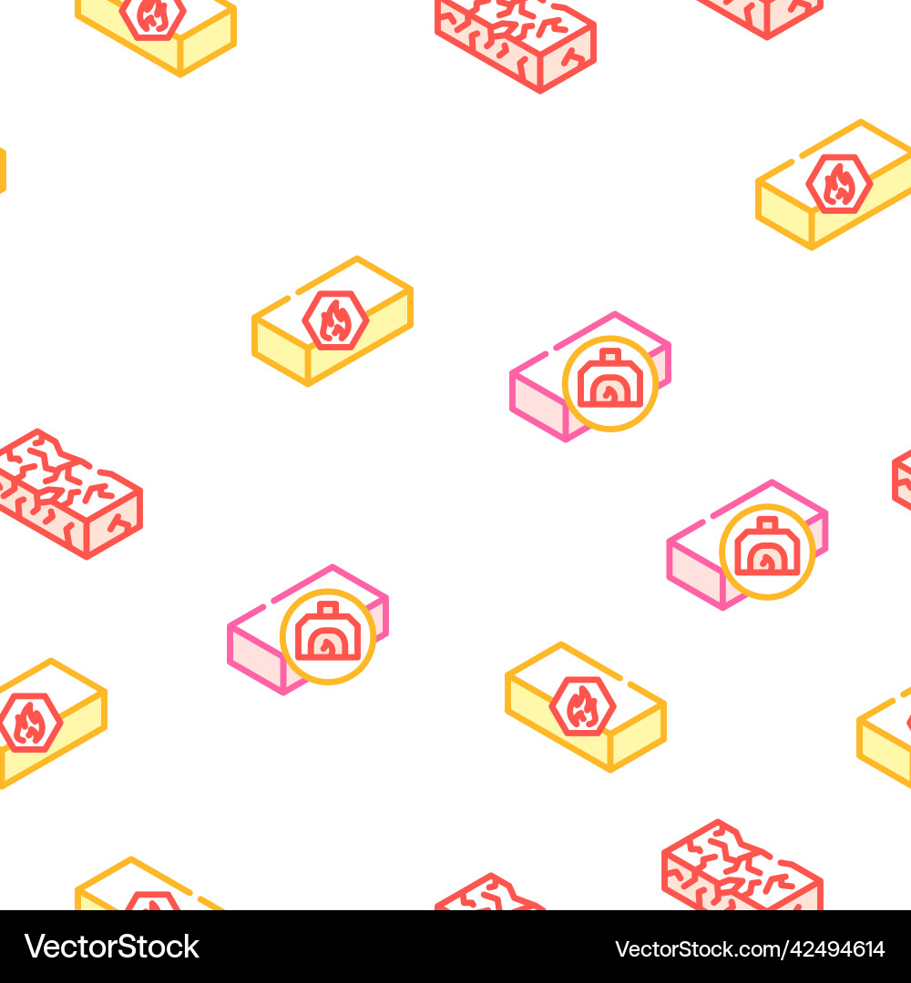 Brick for building construction icons set Vector Image