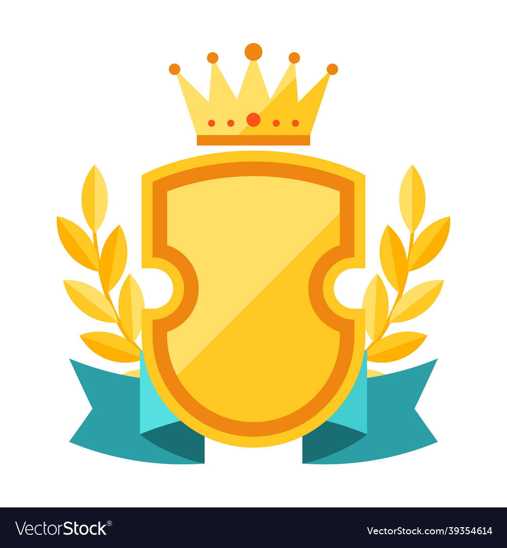 Gold prize award for sports Royalty Free Vector Image