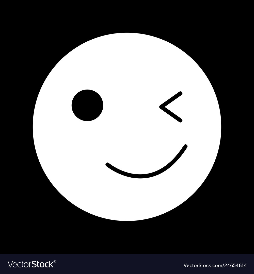 Wink Emoji Icon Royalty Free Vector Image Vectorstock