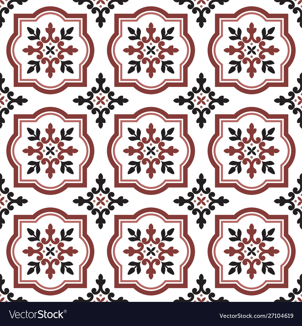 Decorative tile pattern seamless Royalty Free Vector Image
