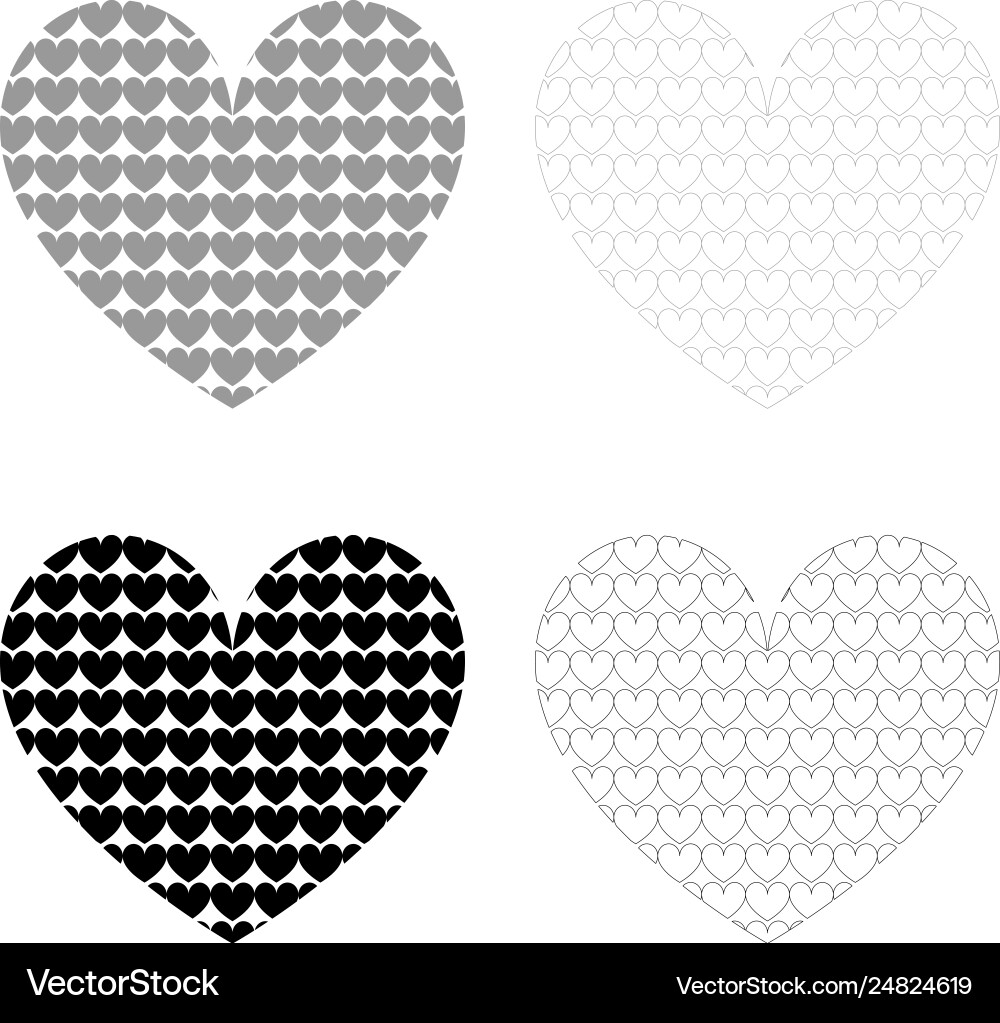 Heart with hearts inside pattern in Royalty Free Vector