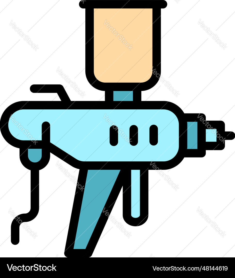 Varnish sprayer icon flat Royalty Free Vector Image