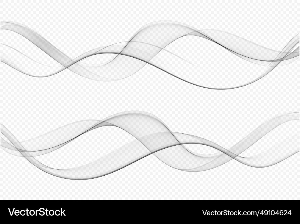 Abstract flow of gray transparent wave Royalty Free Vector