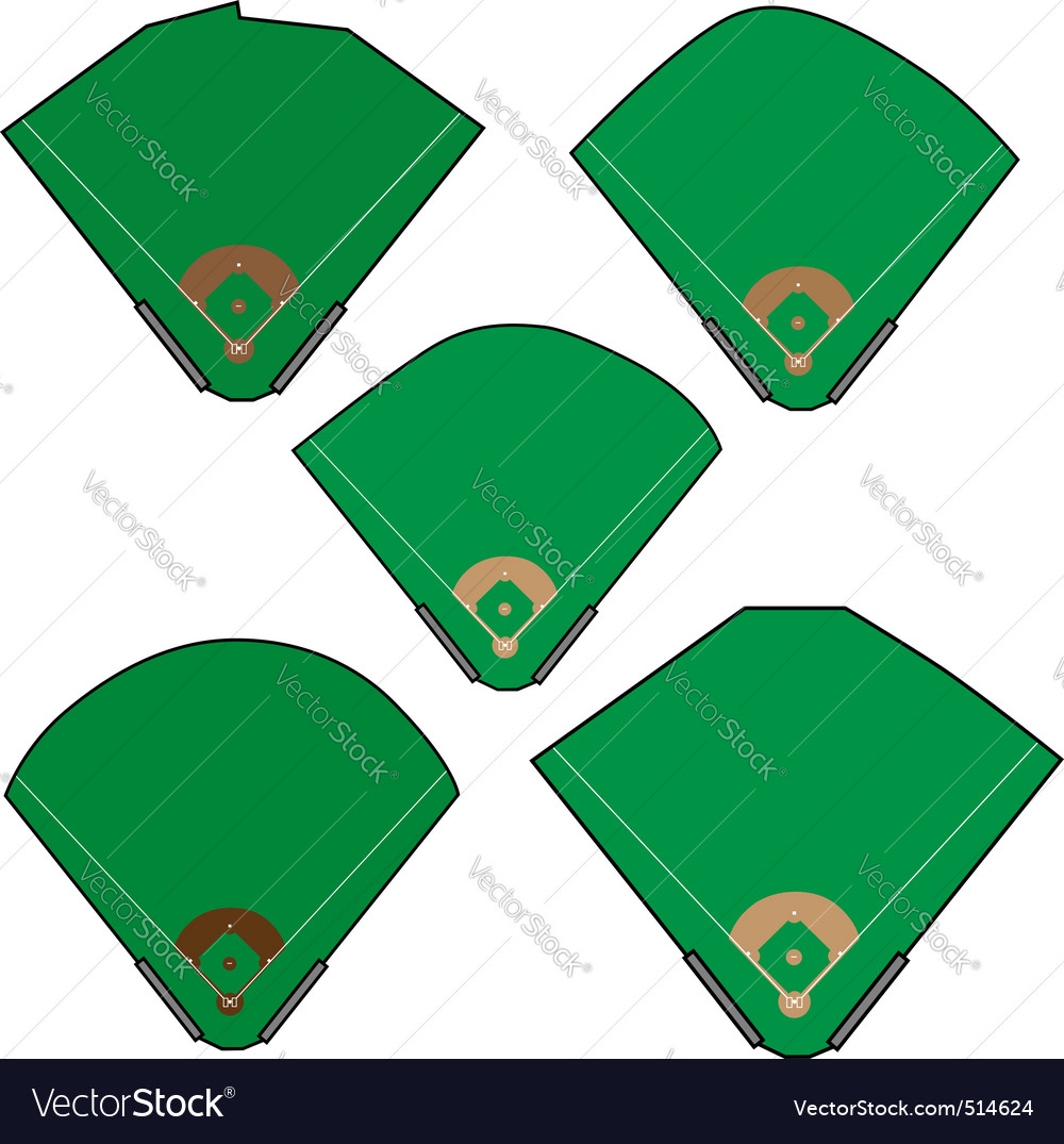 Baseball fields Royalty Free Vector Image - VectorStock