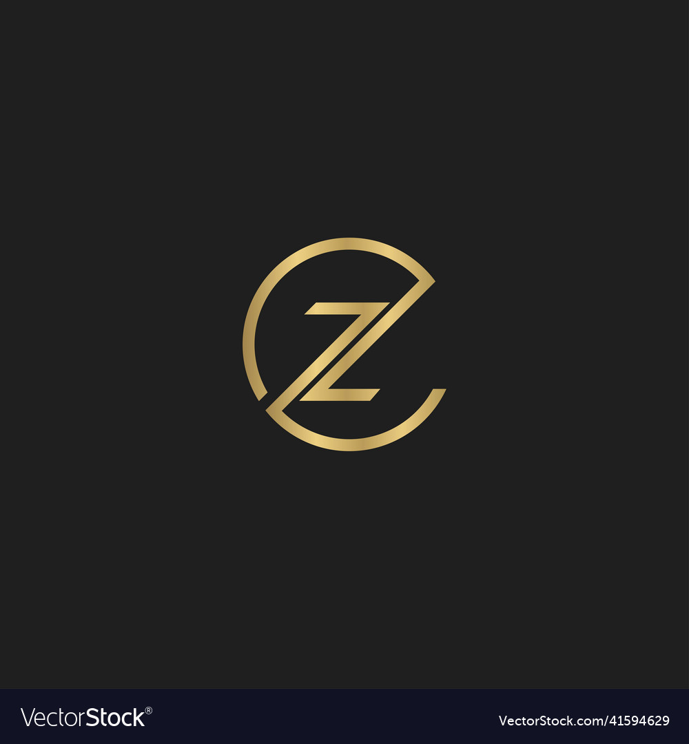 Alphabet initials logo cz zc c and z Royalty Free Vector