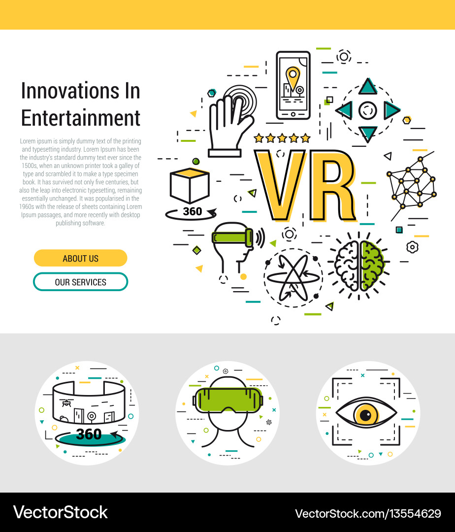 Header template - virtual reality Royalty Free Vector Image