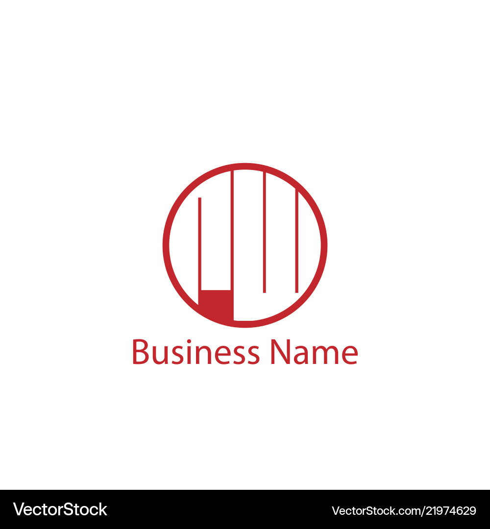Initial letter rw logo template design Royalty Free Vector