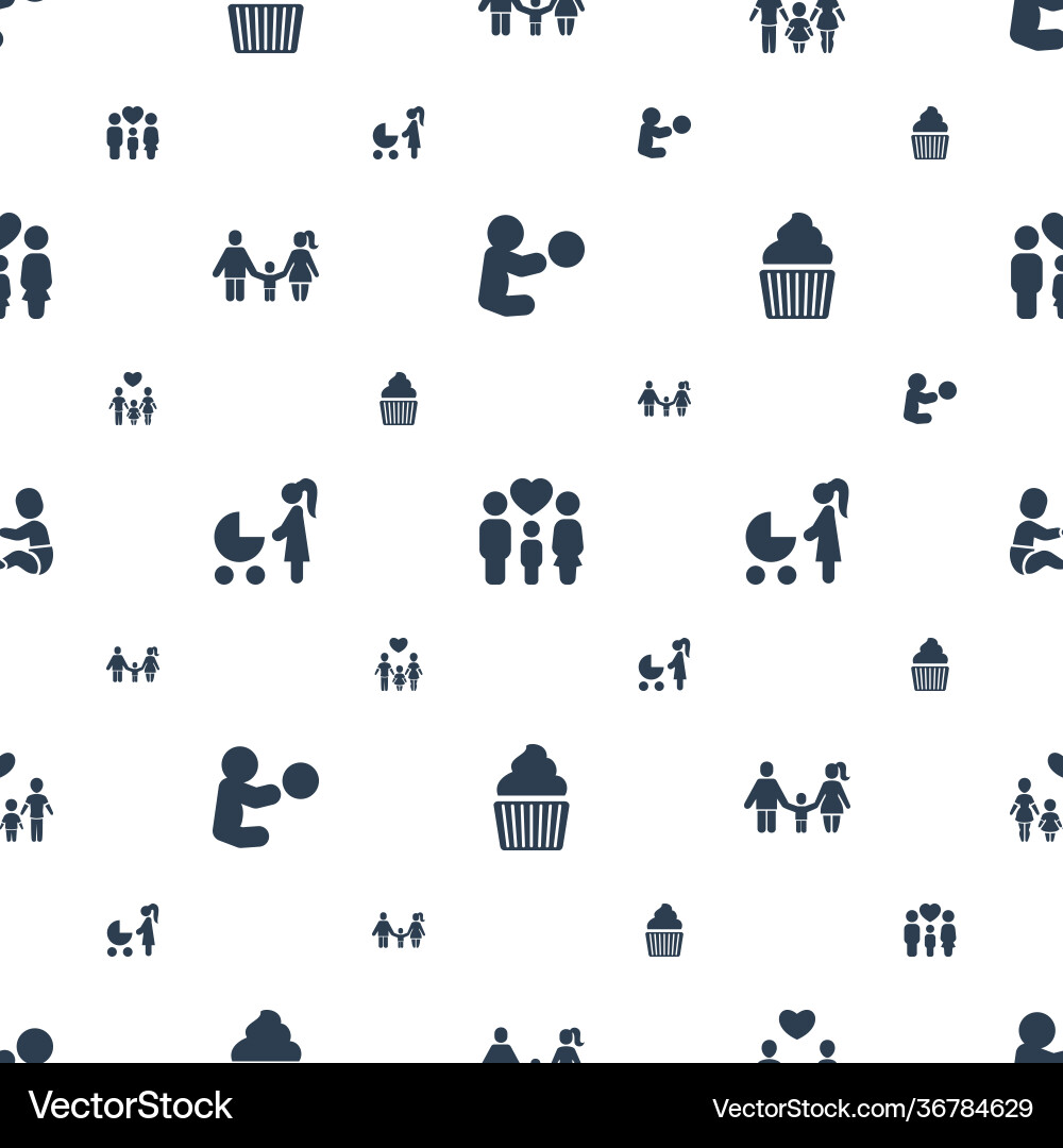 Mom icons pattern seamless white background Vector Image