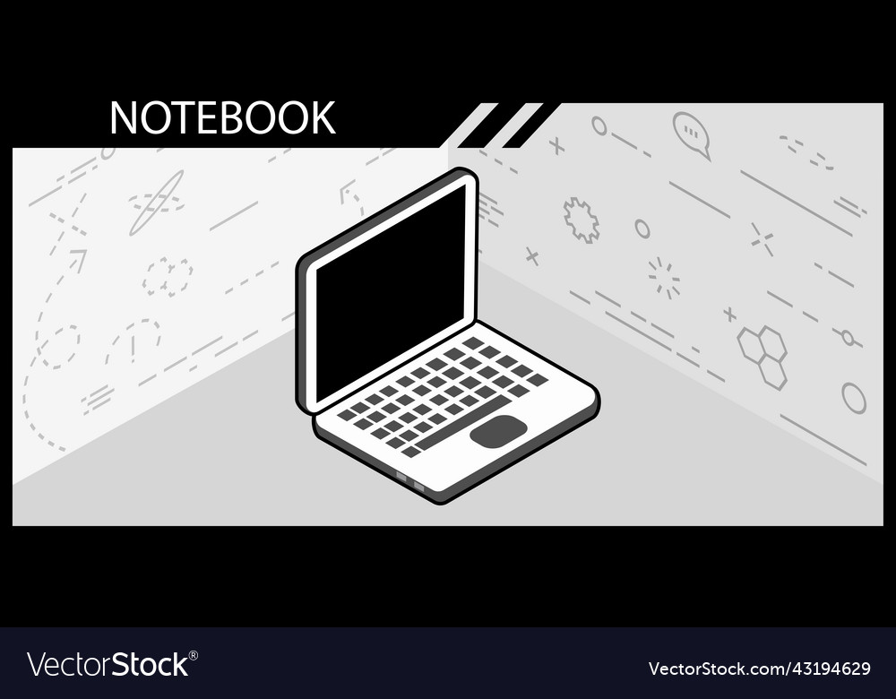 Notebook isometric design icon web 3d colorful Vector Image