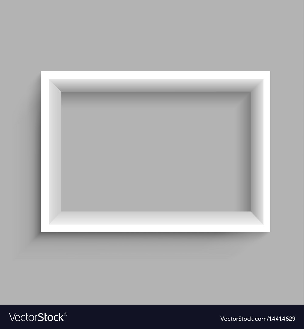 Rectangular vertical white shelf Royalty Free Vector Image