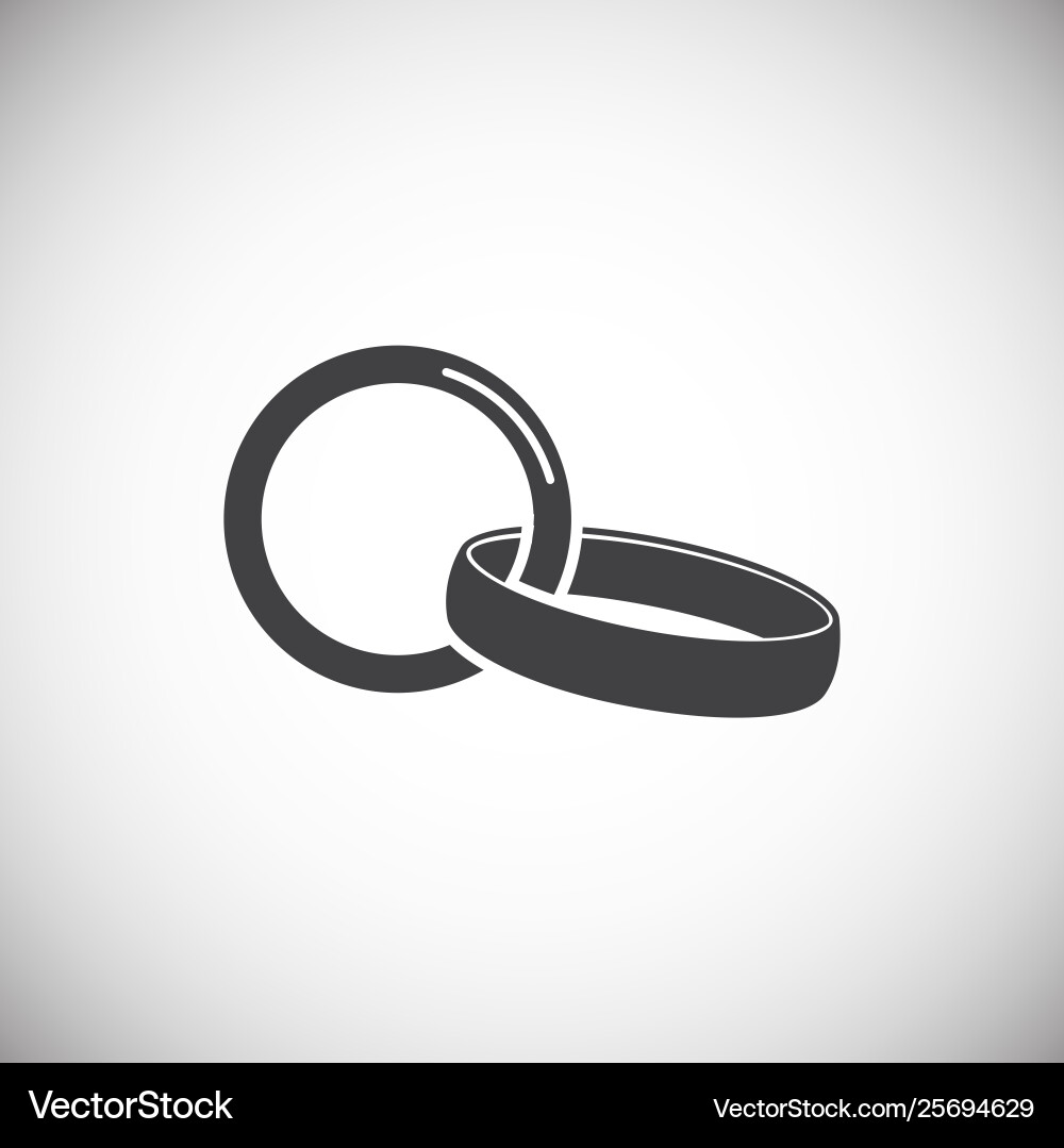 Wedding ring icon on background for graphic Vector Image