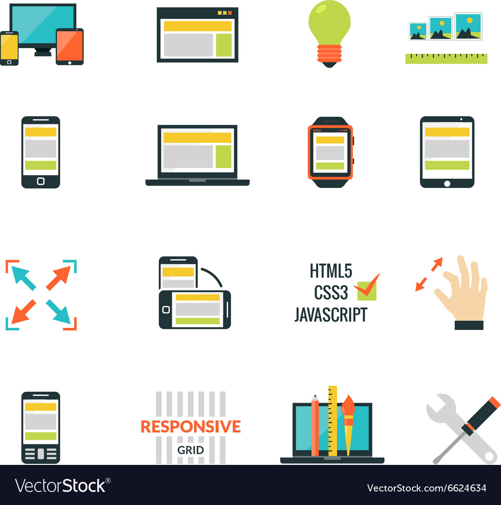 Adaptive responsive web design Royalty Free Vector Image Adaptive responsive web design Royalty Free Vector Image
