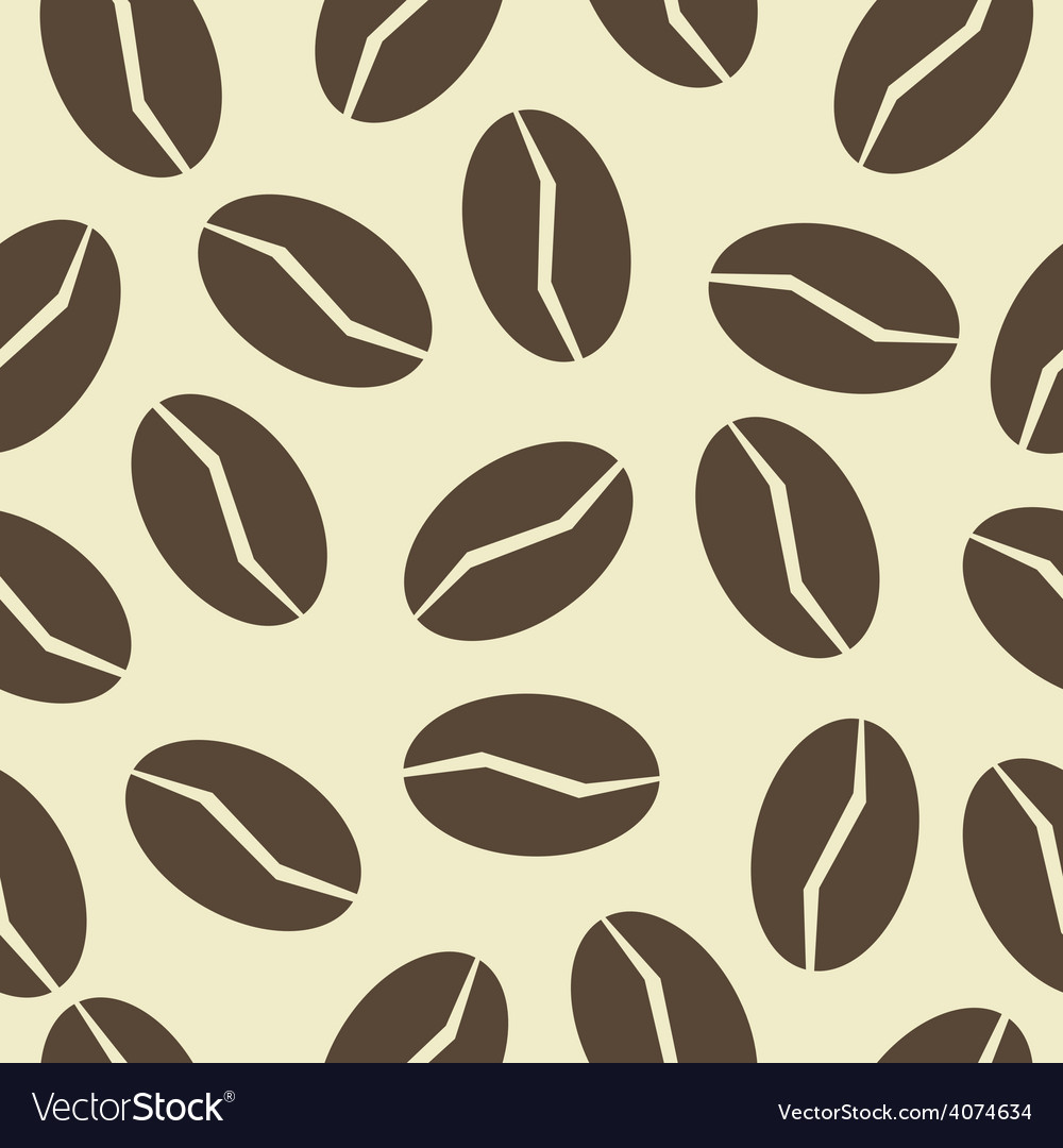 Coffee beans pattern Royalty Free Vector Image
