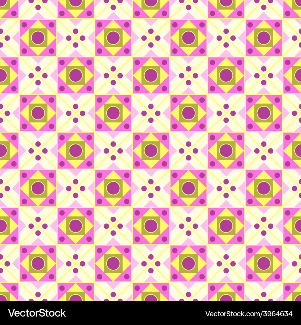 Geometry cute seamless pattern Royalty Free Vector Image