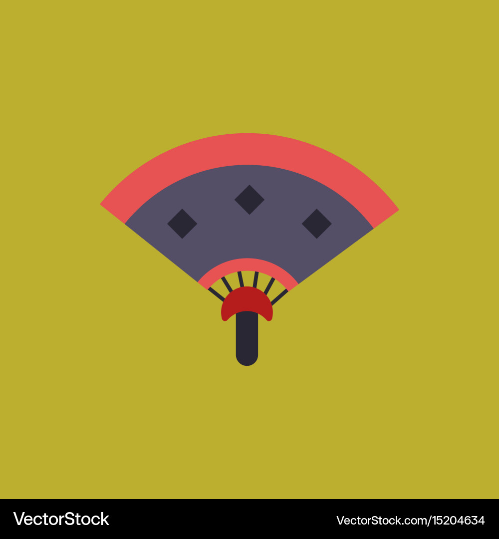 Hand fan chinese folding Royalty Free Vector Image
