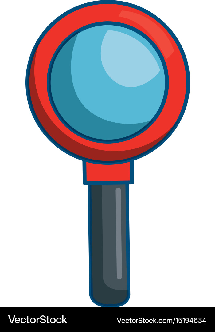 Magnifying glass lupe Royalty Free Vector Image