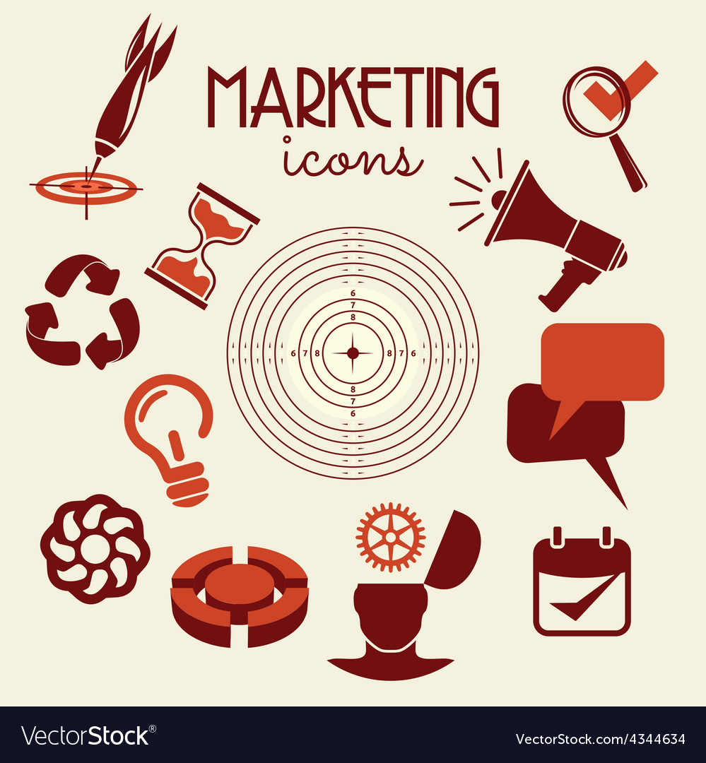 Marketing Icons Resize Royalty Free Vector Image