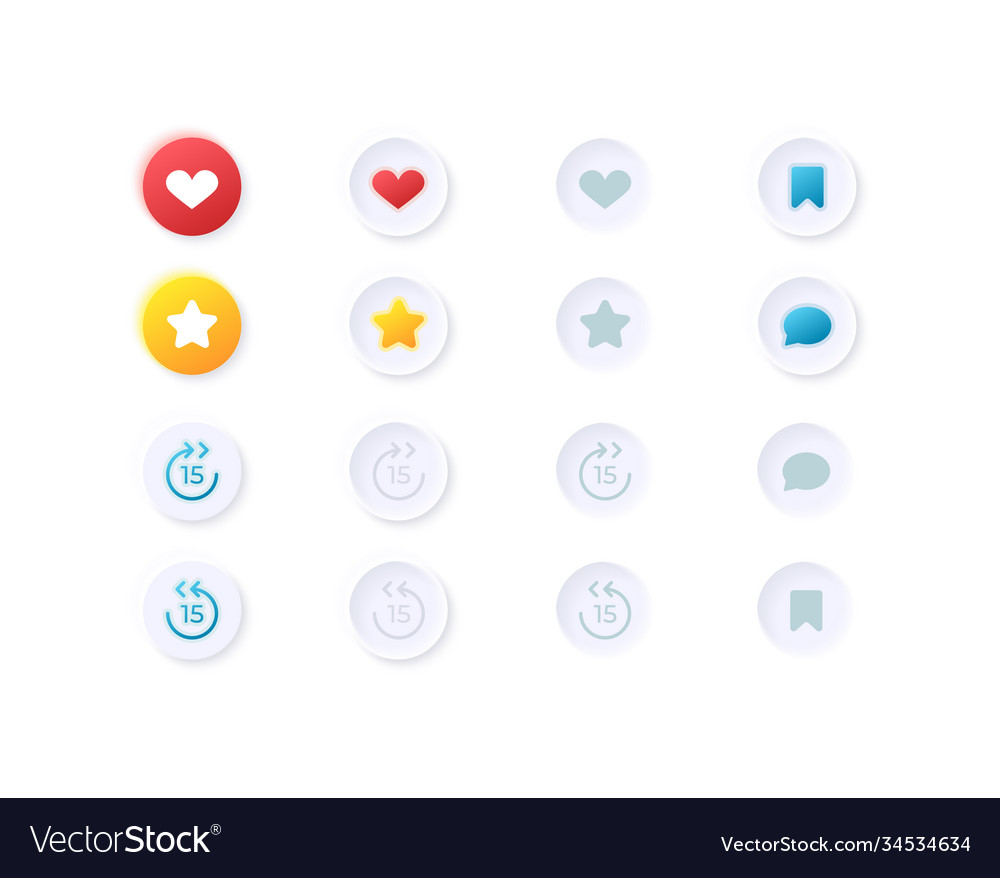 Video media options ui elements kit Royalty Free Vector Video media options ui elements kit Royalty Free Vector